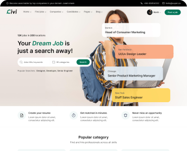 Home 03 – Civi – Job Board WordPress Theme